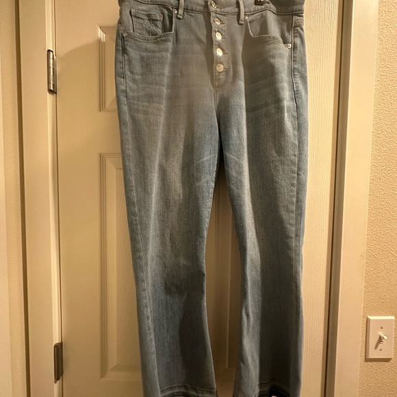 LOFT | Jeans | Loft Kick Crop Jeans 5 Button Fly Frayed Hem Curvy Style ...